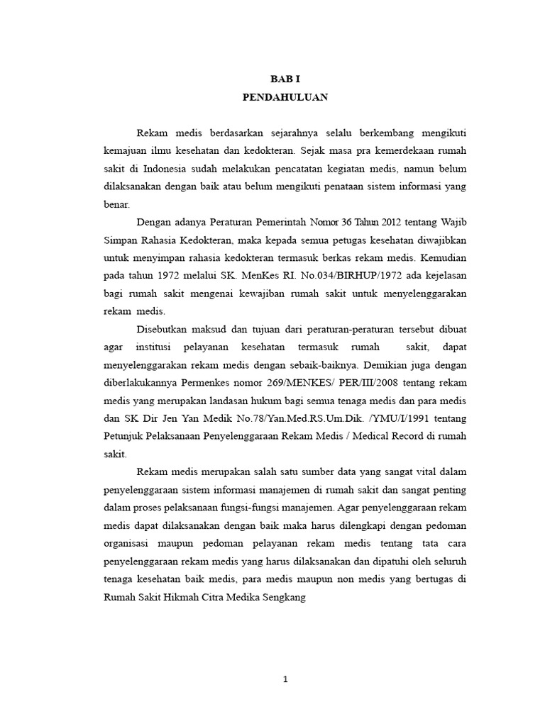 Pedoman Pengorganisasian Irm RSKDGM | PDF