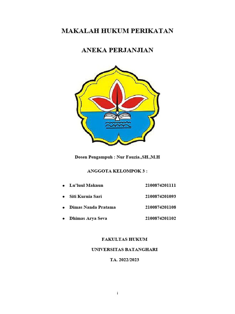 Makalah Hukum Perikatan | PDF