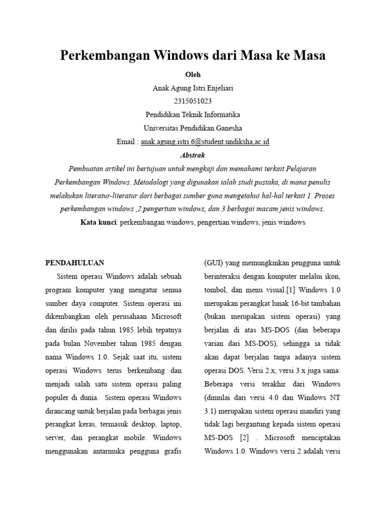 Artikel Dasar Sistem Komputer | PDF