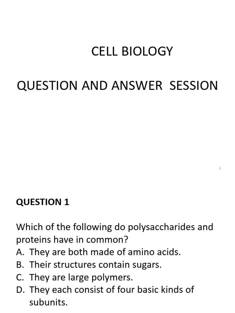 FORM 4 Cell Biology Question & Answer | PDF | Cell (Biology) | Cell Membrane