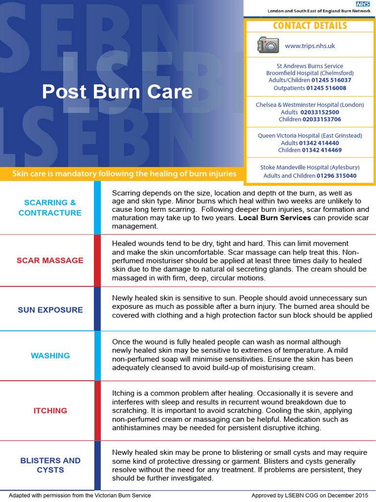LSEBN Post Burn Care | Download Free PDF | Burn | Scar