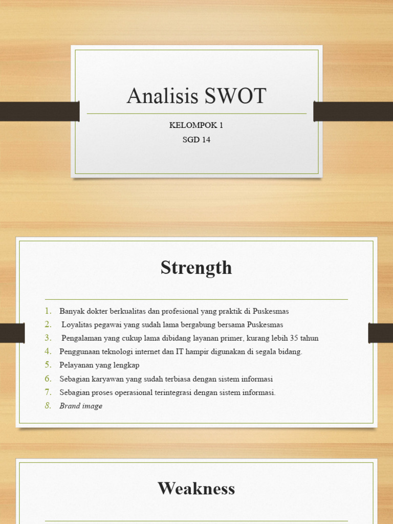PPT ANALISIS SWOT | PDF