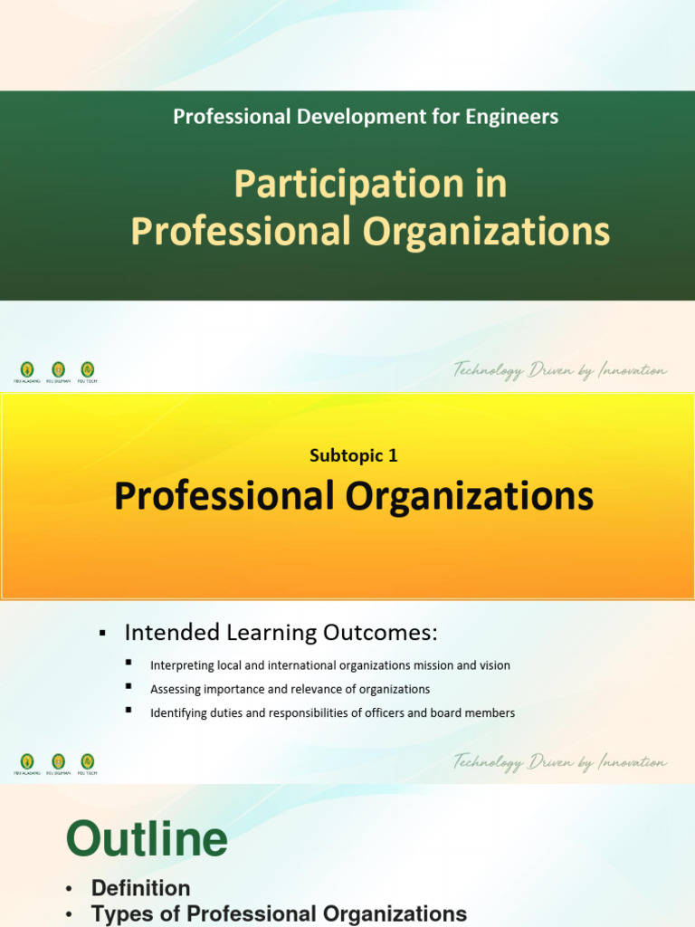 Professional Organizations for Engineers | PDF | Professional ...