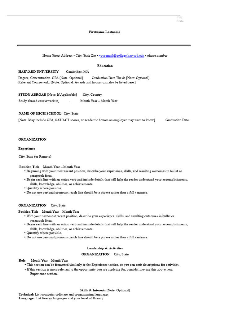 CV Template - Bullet | PDF