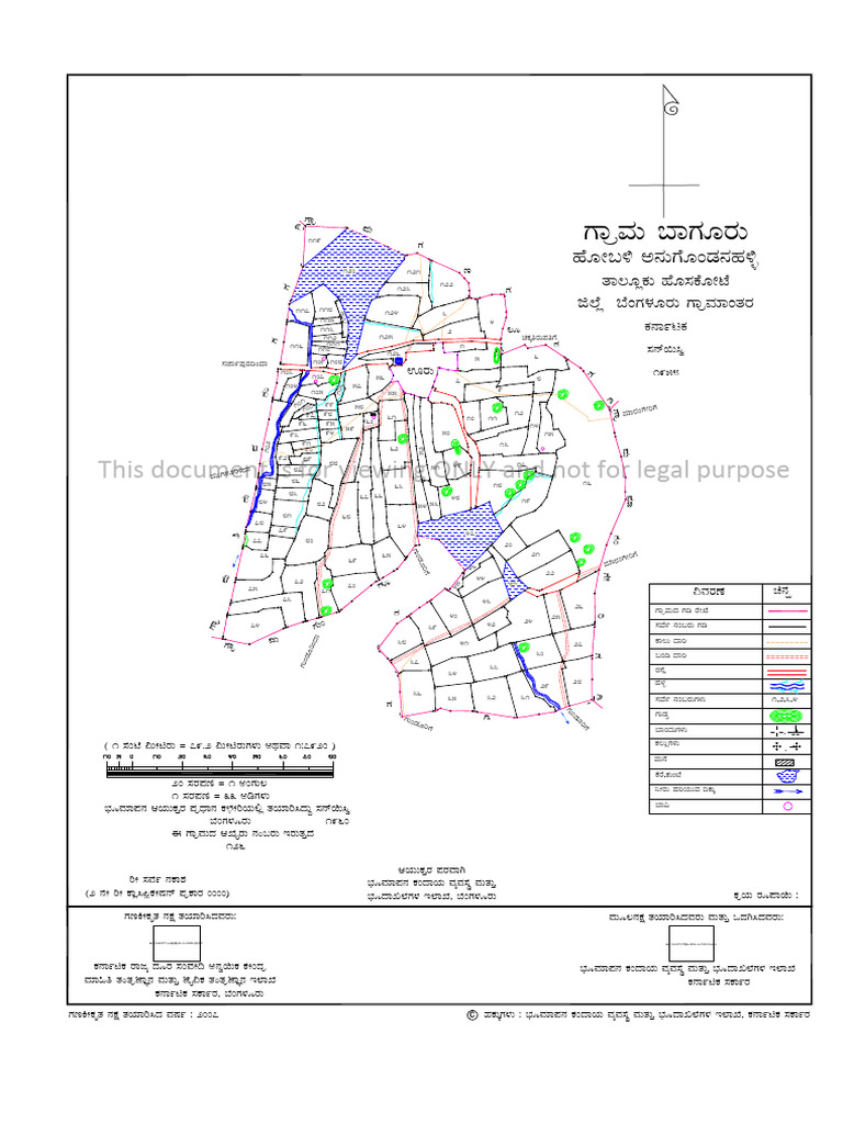 Bagur Village Map | PDF
