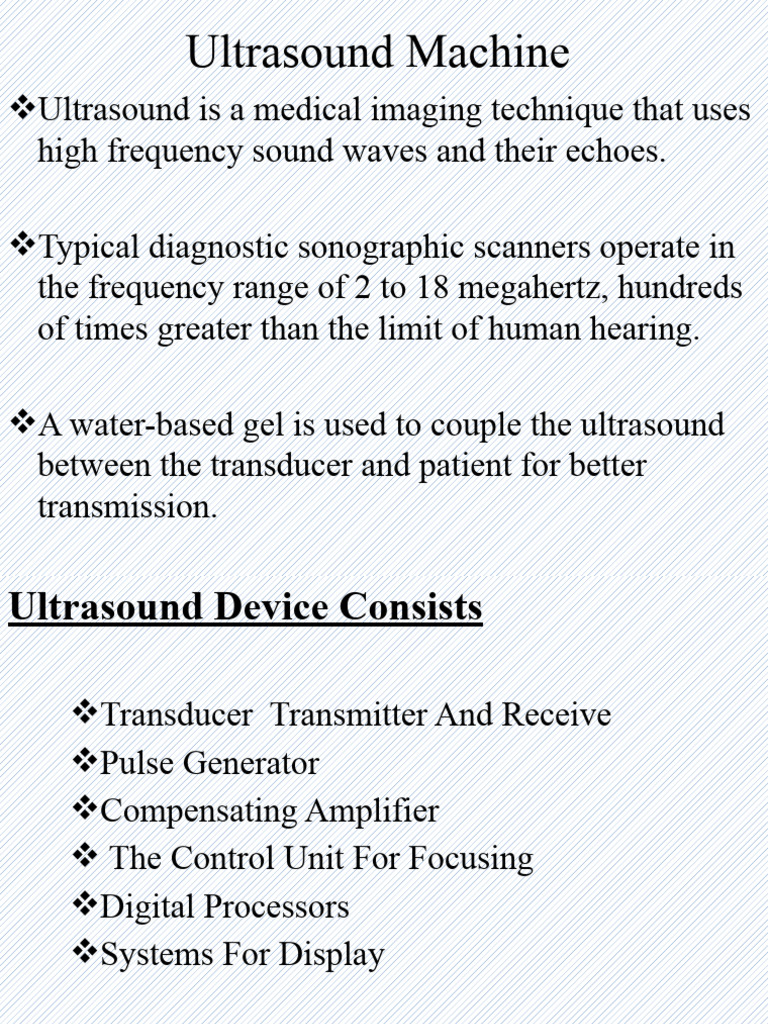 Ultrasound Machine | PDF | Medical Ultrasound | Information And Communications Technology