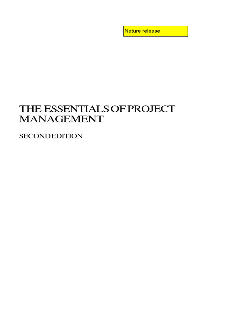 (Dennis Lock) The Essentials of Project Management | PDF ...