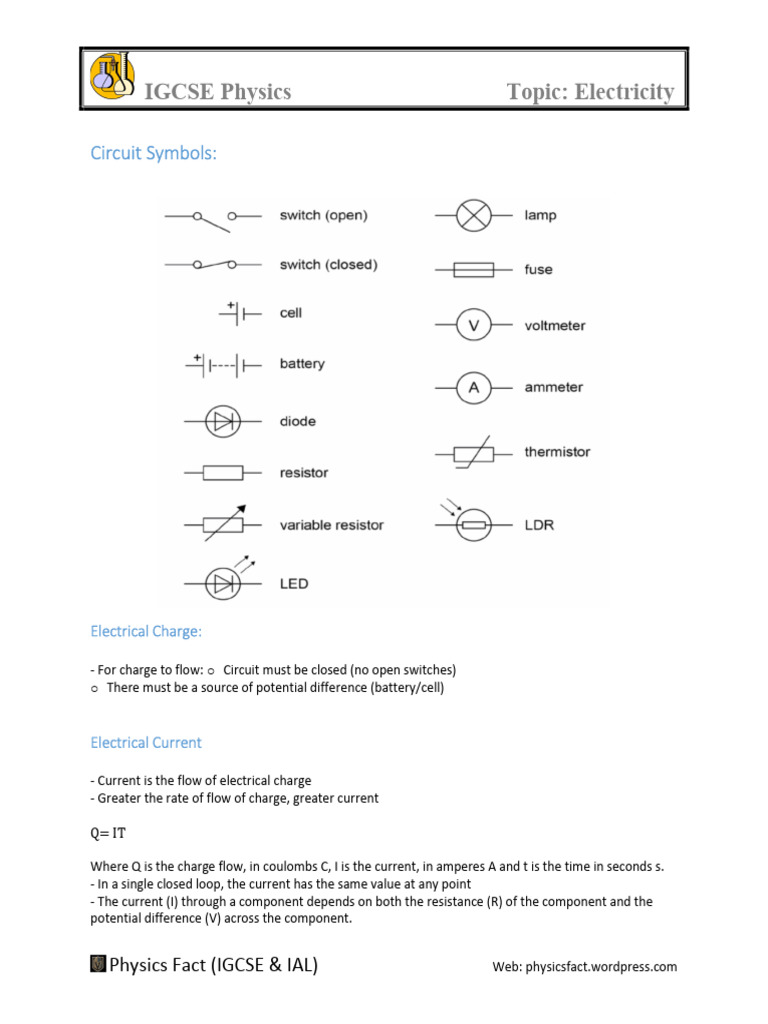 Topic Electricity | PDF | Electrical Resistance And Conductance ...