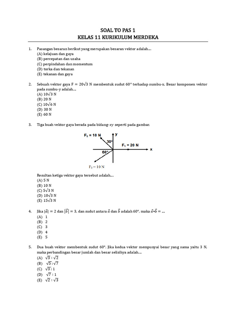 Soal Pas Fisika 11 KM | PDF
