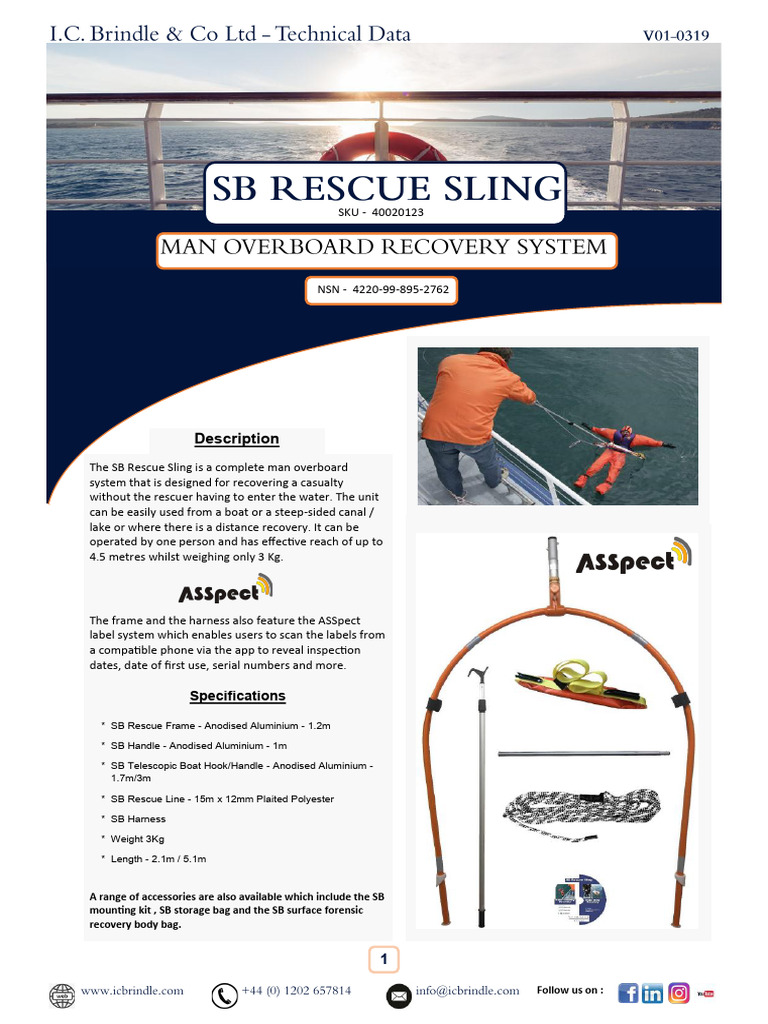 Marine Rescue Sling Guide | PDF | Manufactured Goods | Equipment