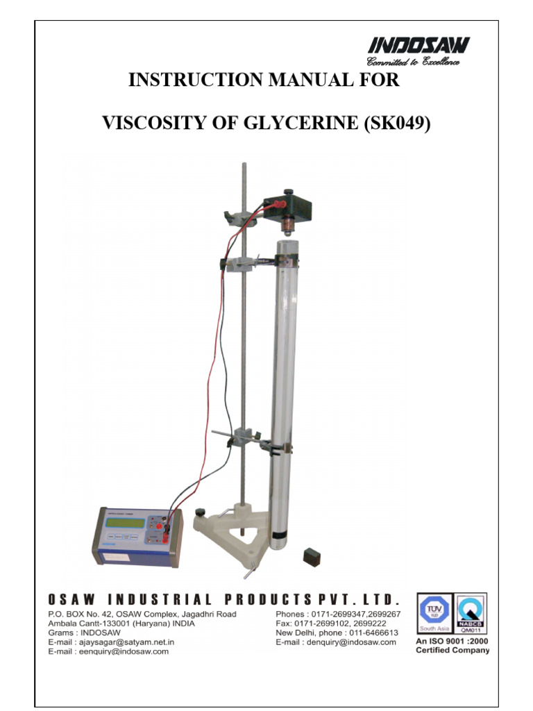 Indosaw Viscosity Sk049 | PDF | Viscosity | Force