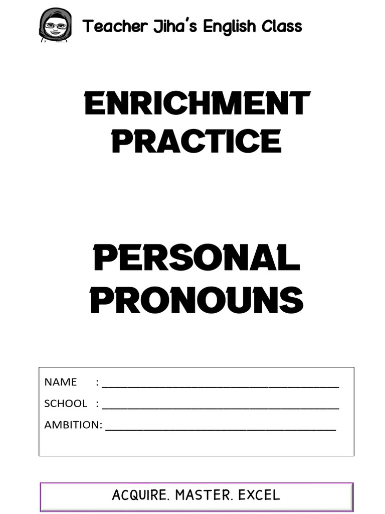 Enrichment Practice Personal Pronouns | PDF | Linguistic Typology ...