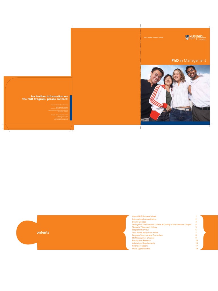 NUS PHD Brochure | PDF | Thesis | Doctor Of Philosophy