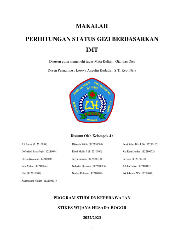 Perhitungan Status Gizi dengan IMT | PDF | Kesehatan Holistik