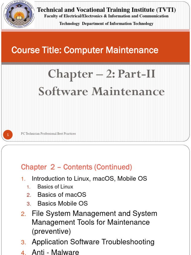 Cha-2 - Software Maintenance Part-II (3) | PDF | Operating System | File System