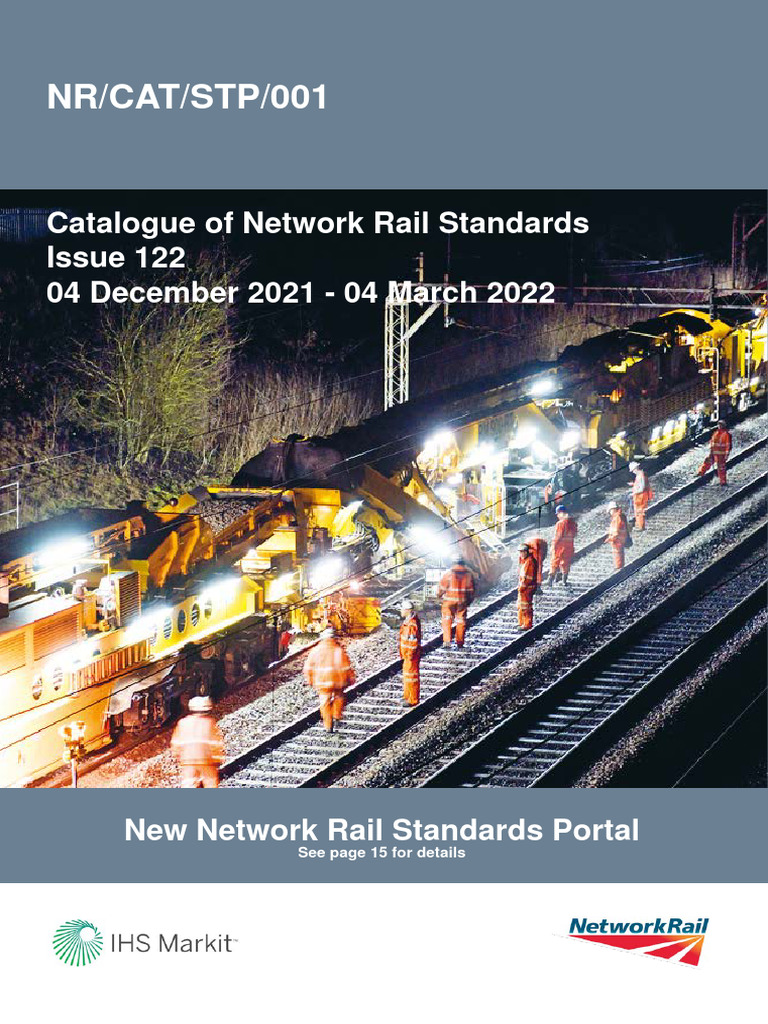 Catalogue of Network Rail Standards Issue 122 | PDF | Specification ...