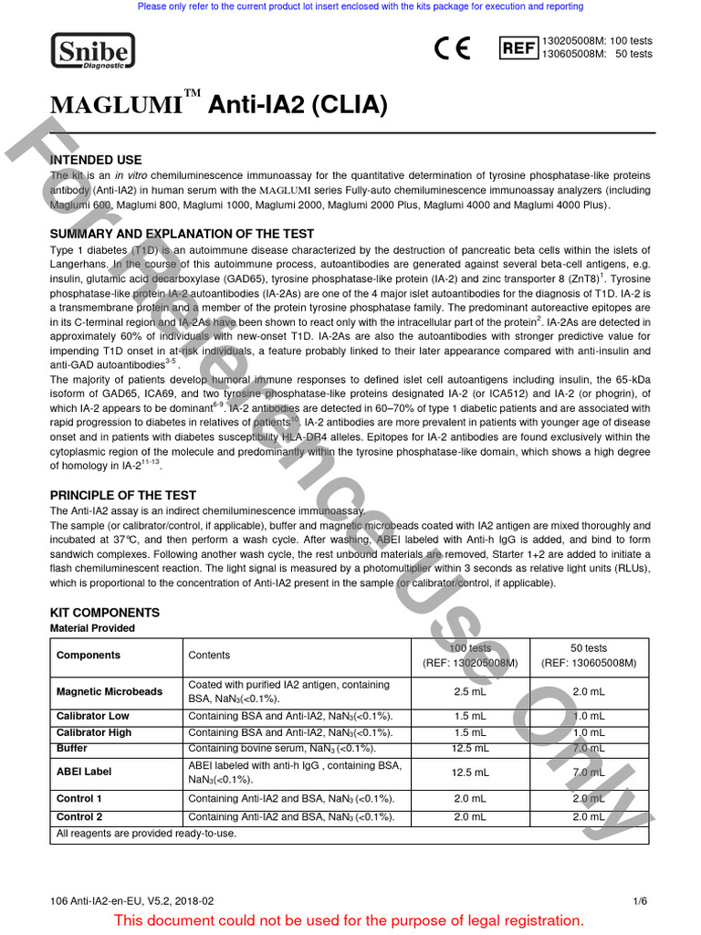 Anti-IA2 Maglumi | PDF | Immunoassay | Antibody