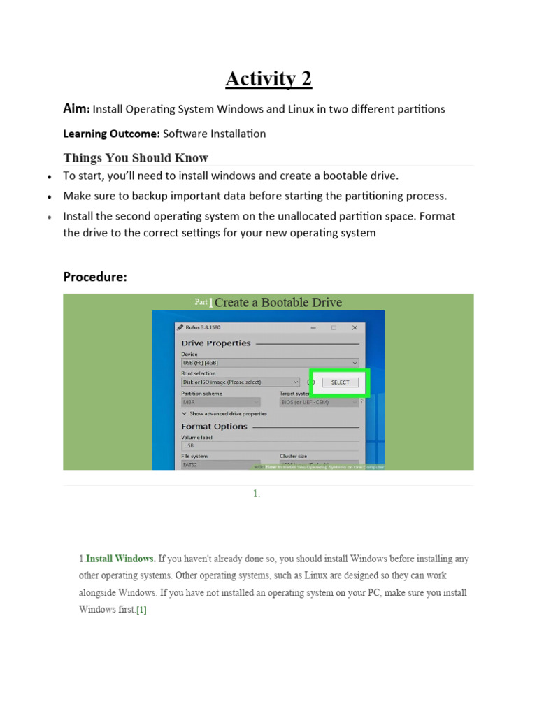 Activity 2 Software Installation | PDF | Booting | Bios
