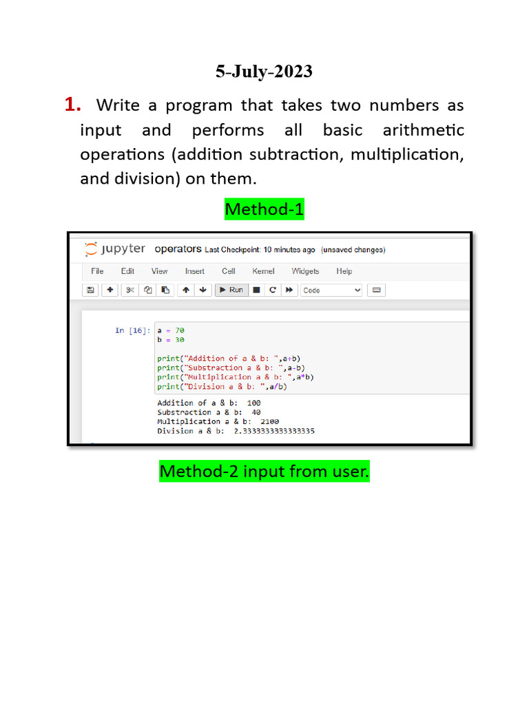 Core Module - 4 Activities | PDF | Arithmetic | Python (Programming Language)