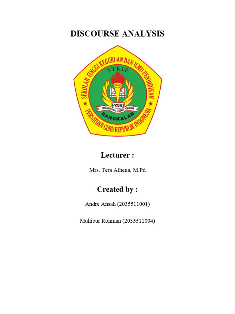 Group 1 Discourse Analysis | PDF | Communication | Sociolinguistics