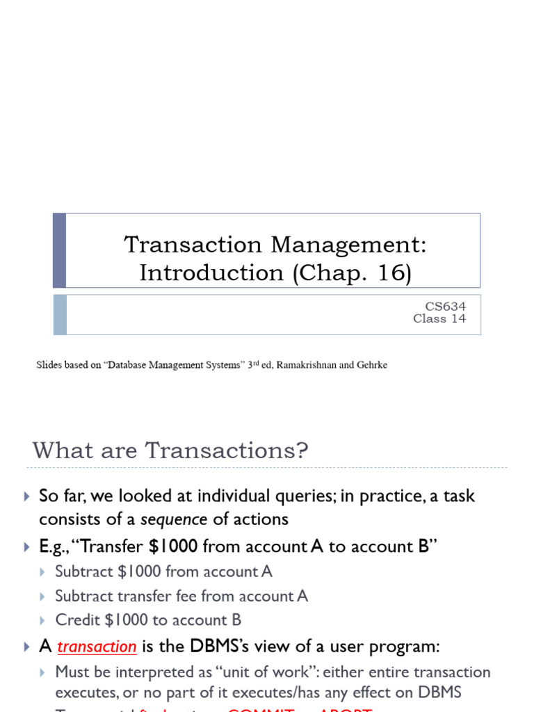Class 14 | PDF | Database Transaction | Databases