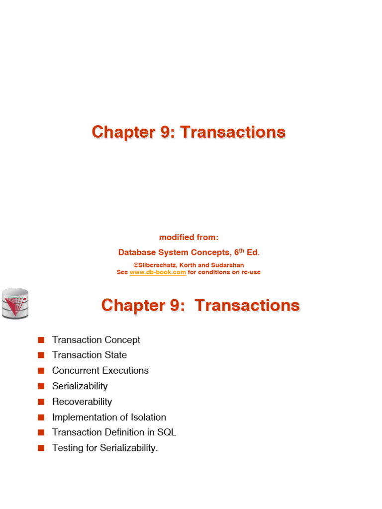 ch09 Transactions | PDF | Database Transaction | Information Technology