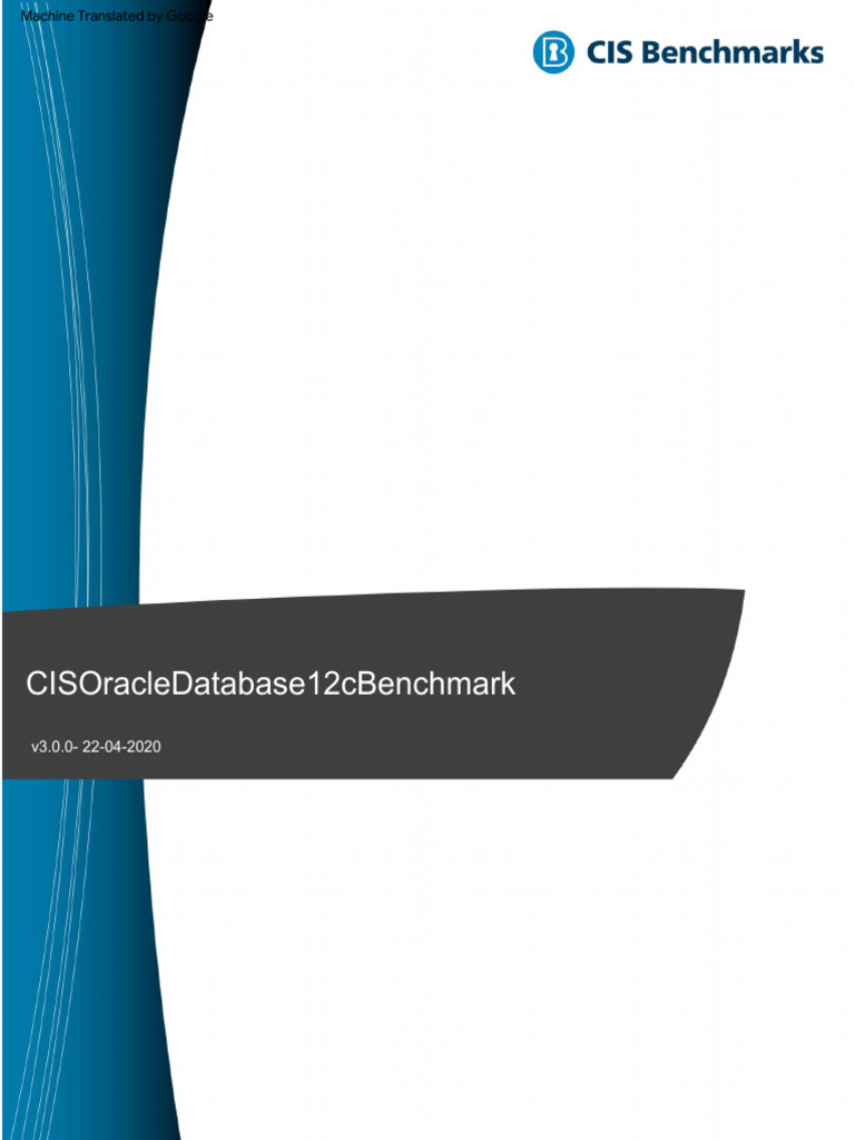 CIS Oracle Database 12c Benchmark v3.0.0 | PDF | Puntuación | Software CIS Oracle Database 12c Benchmark v3.0.0 | PDF | Puntuación | Software