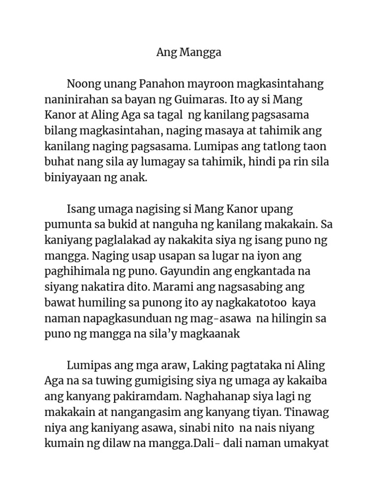 Ang Mangga | PDF