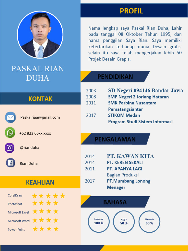 Contoh Template CV | PDF