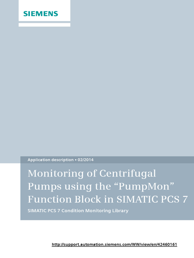 Pumpmonitoring pcs7v8 en | PDF | Pump | Mechanical Engineering
