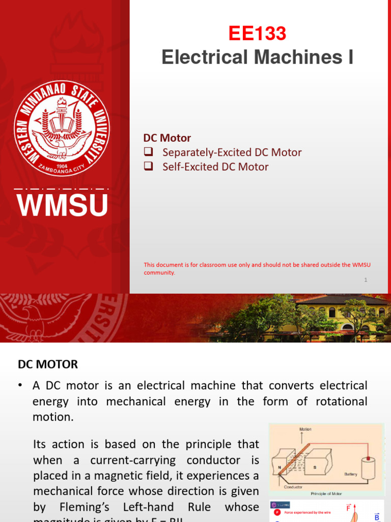 Separately Excited DC Motor Overview | PDF | Electric Motor | Magnetic ...