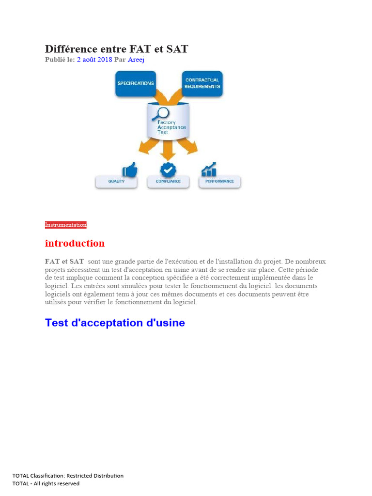 Différence Entre FAT Et SAT | PDF | Test de logiciel | Logiciel