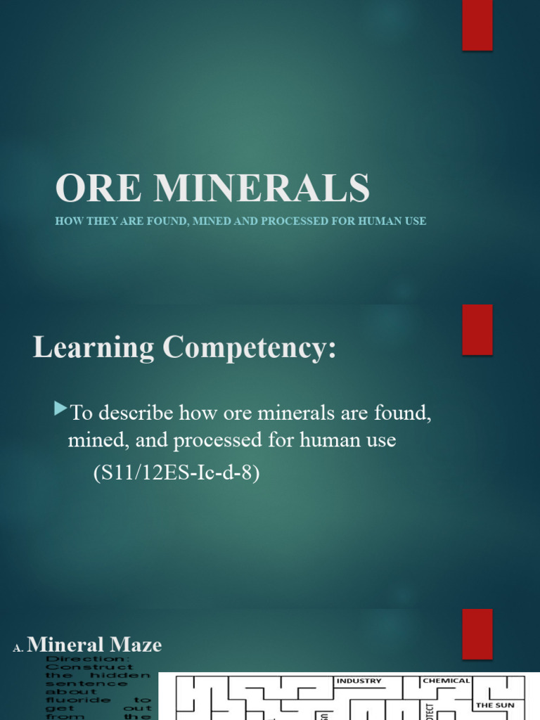 Ore Minerals | PDF | Mining | Ore