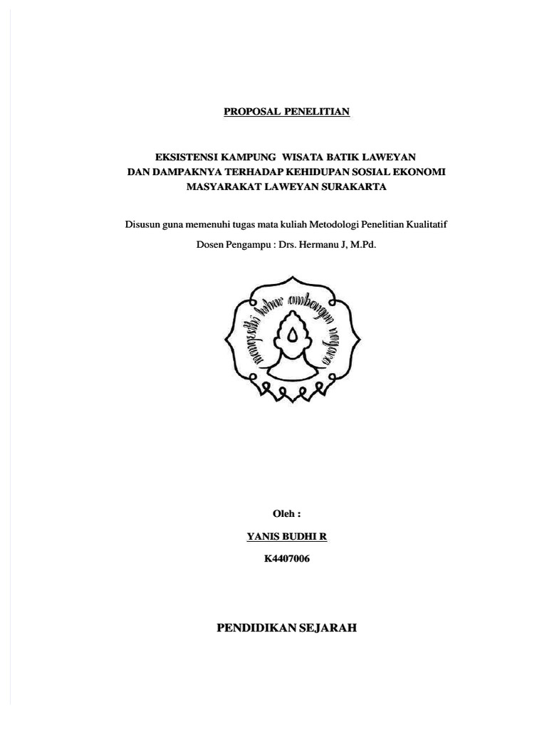 Contoh Proposal Skripsi Kualitatif | PDF