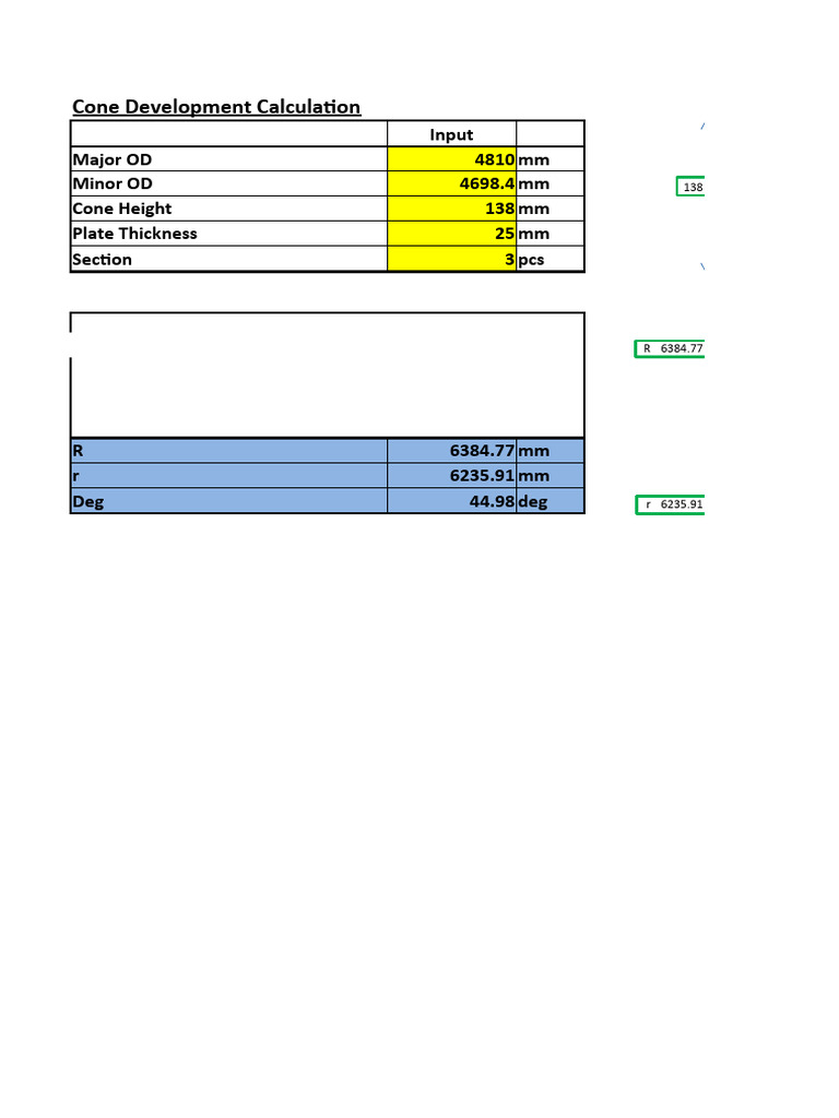 Cone Calculation | PDF