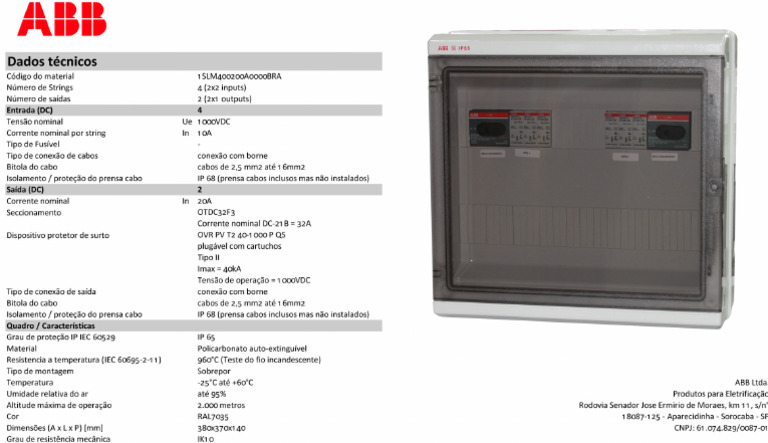 Dados Tecnicos Abb | PDF