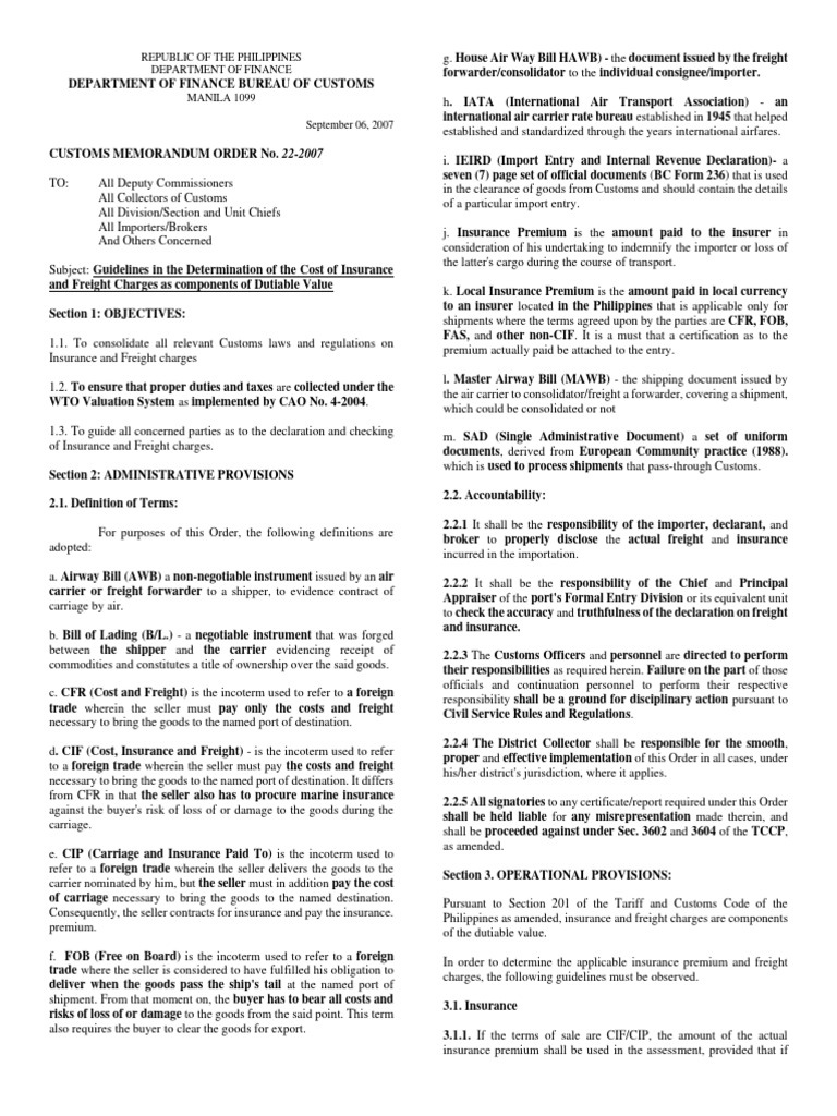 Cmo 22 2007edited | PDF | Trade | Private Law