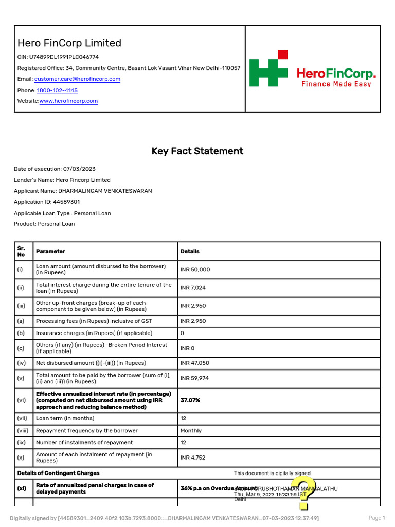 LoanAgreement | PDF | Loans | Interest