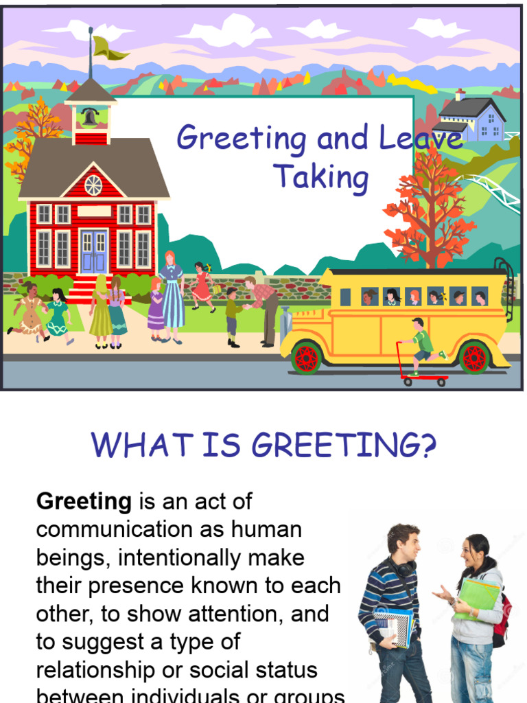 Greeting and Leave Taking | PDF | Human Communication | Communication