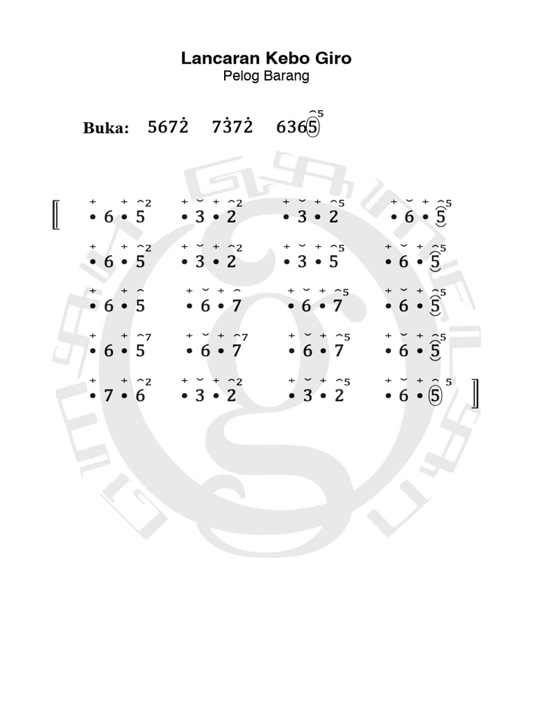 Lancaran Kebo Giro | PDF