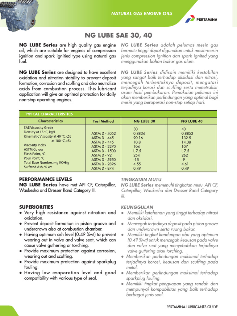 717 NG Lube SAE 30, 40 | PDF