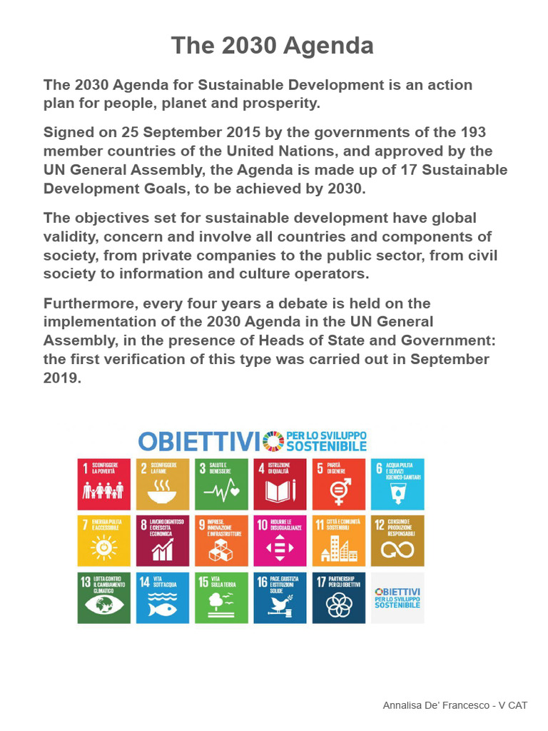 Agenda 2030 Goals And Objectives – DYVAY