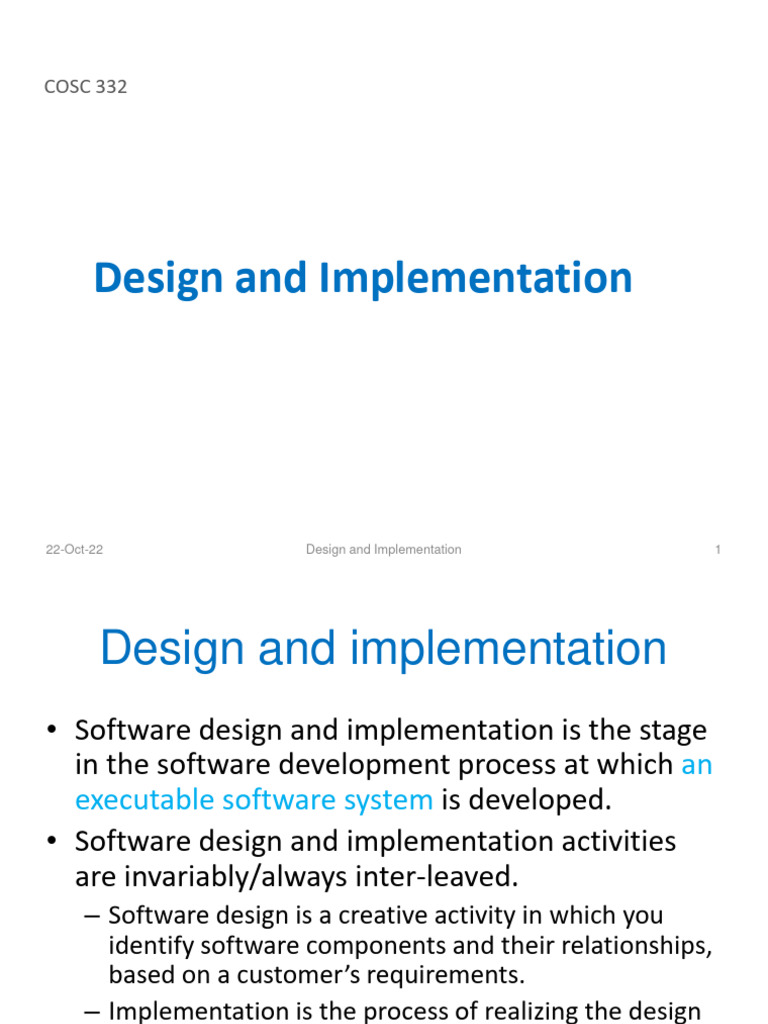 5 - Design and Implementation | PDF | Component Based Software ...