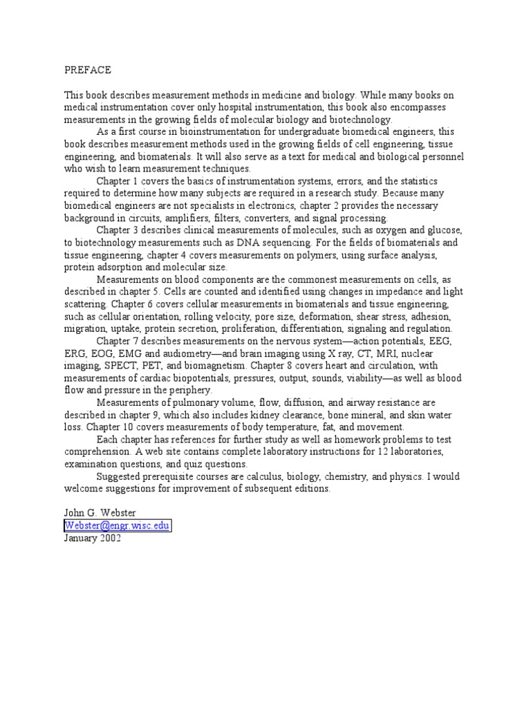 Bioinstrumentation | PDF | Biomedical Engineering | Accuracy And Precision