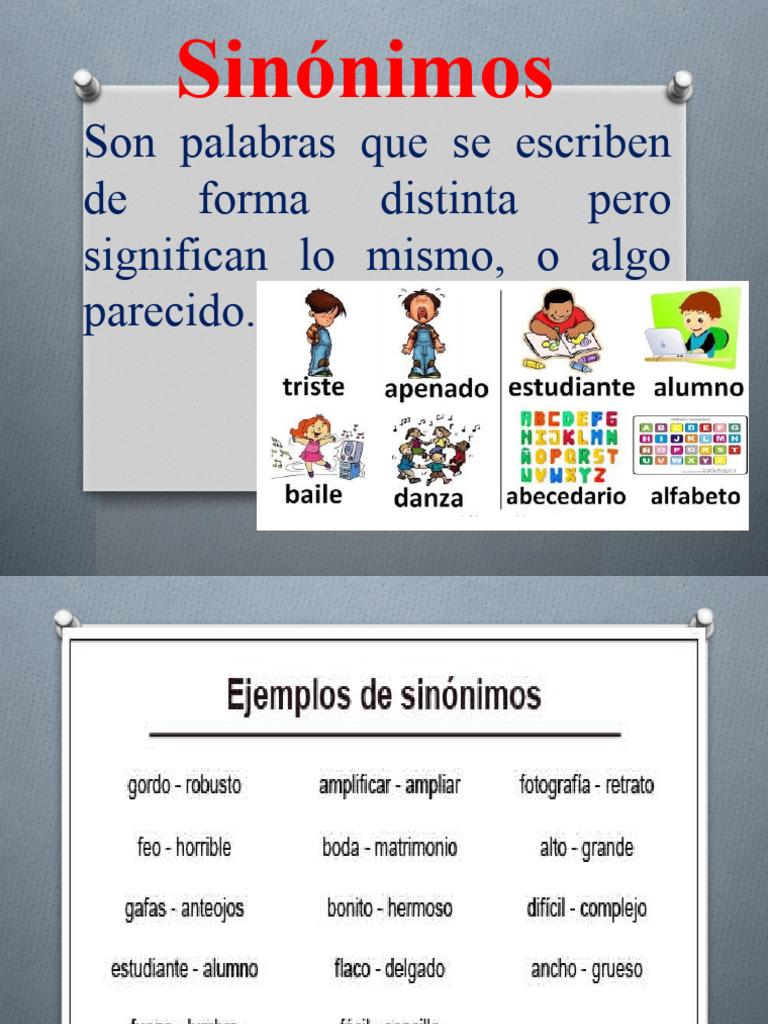 Sinónimos y antónimos segundo basico | PDF