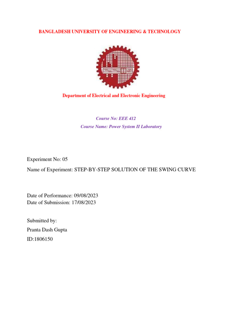 EEE 412 Experiment 5 | PDF | Electromagnetism | Electricity