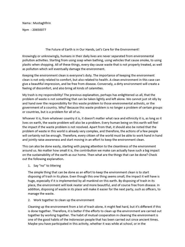 Script Public Speaking English | PDF | Waste | Natural Environment