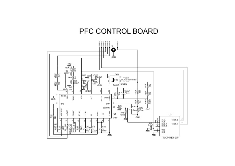 PFC Control Board Schematic Overview | PDF