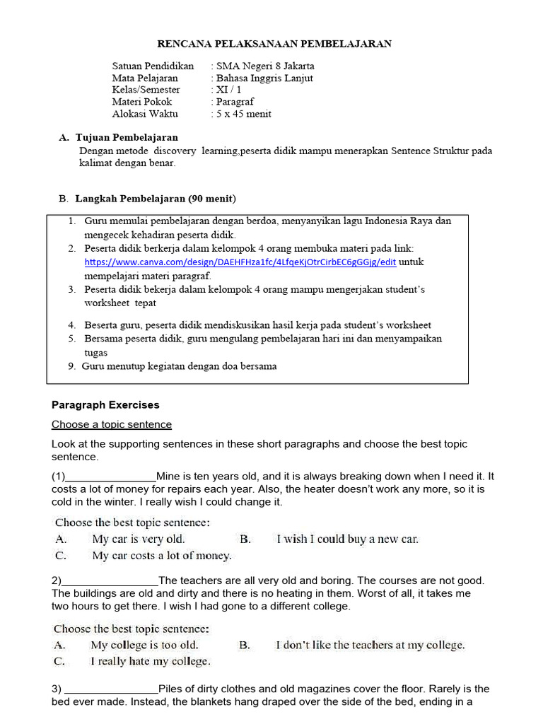 LKPD Paragraph | PDF | Clothing