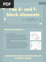 D and F Block NCERT Highlight | PDF | Transition Metals | Electron ...